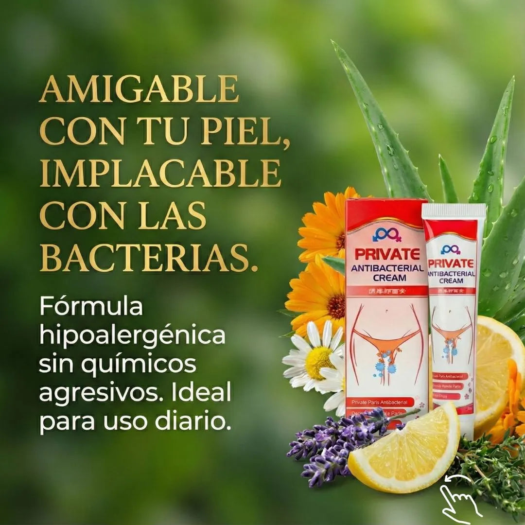 CREMA ANTIBACTERIAL - ELIMINA MAL OLOR Y PICAZON DE TU ZONA INTIMA
